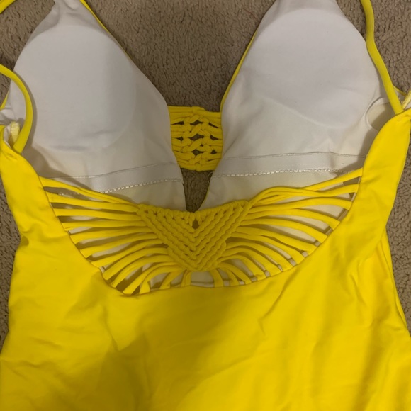 Zaful | Swim | Yellow One Piece Bathing Suit | Poshmark
